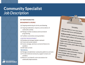 Community Specialist Job Description - The Community Roundtable